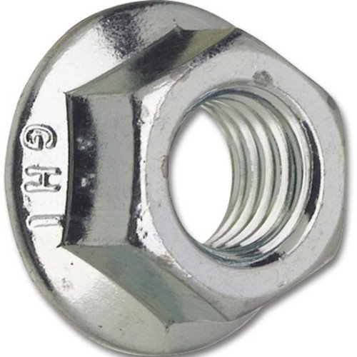 Sperrzahnmutter m. Flansch, verzinkt, ~DIN6923, M10